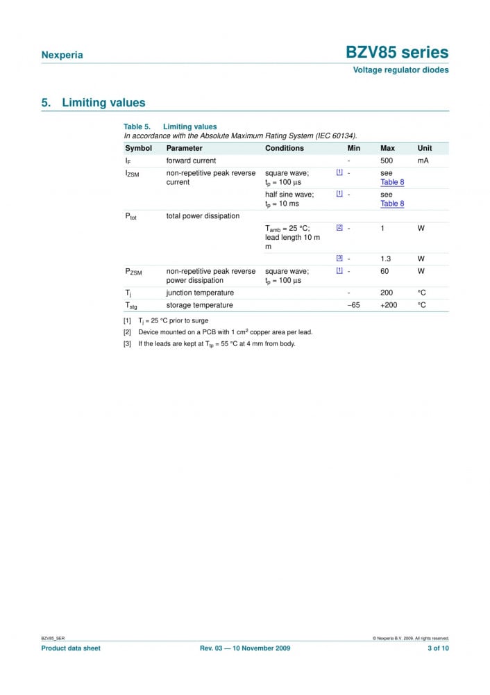 BZV85 datasheet page 3