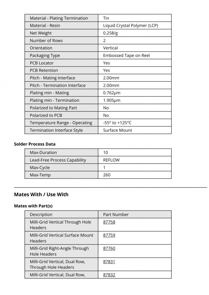 MOLEX 791099108 technical document preview, page 3