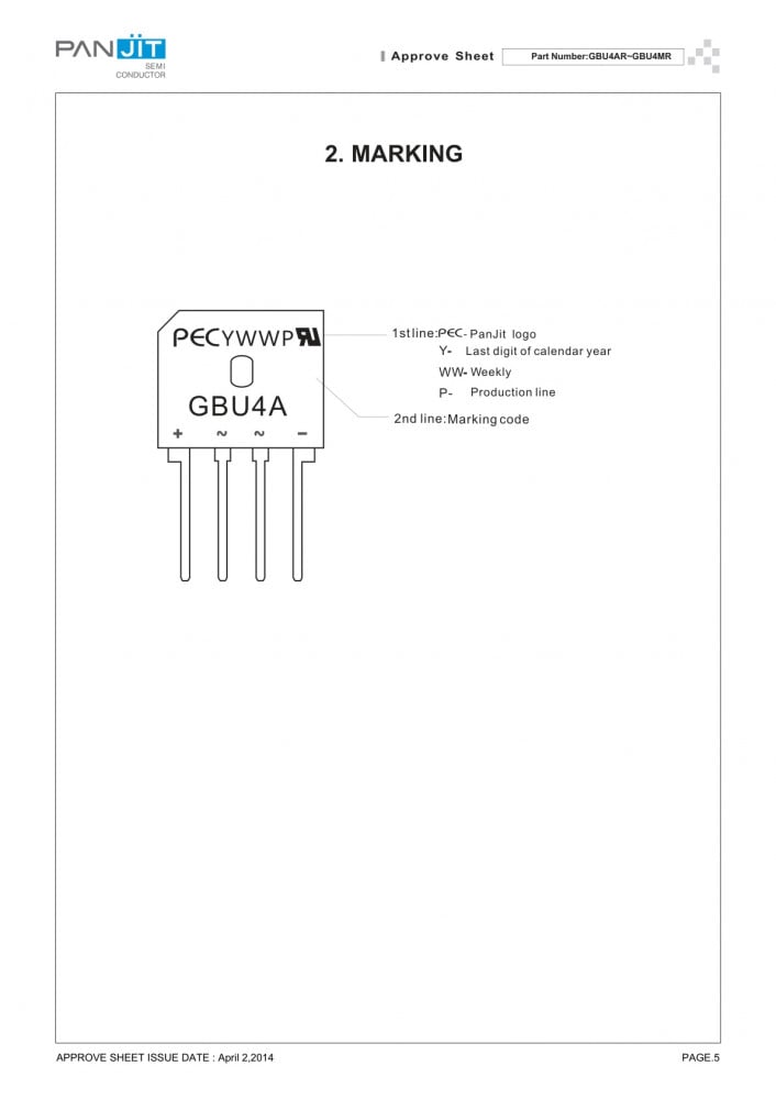 PANJIT GBU4MR datasheet page 7