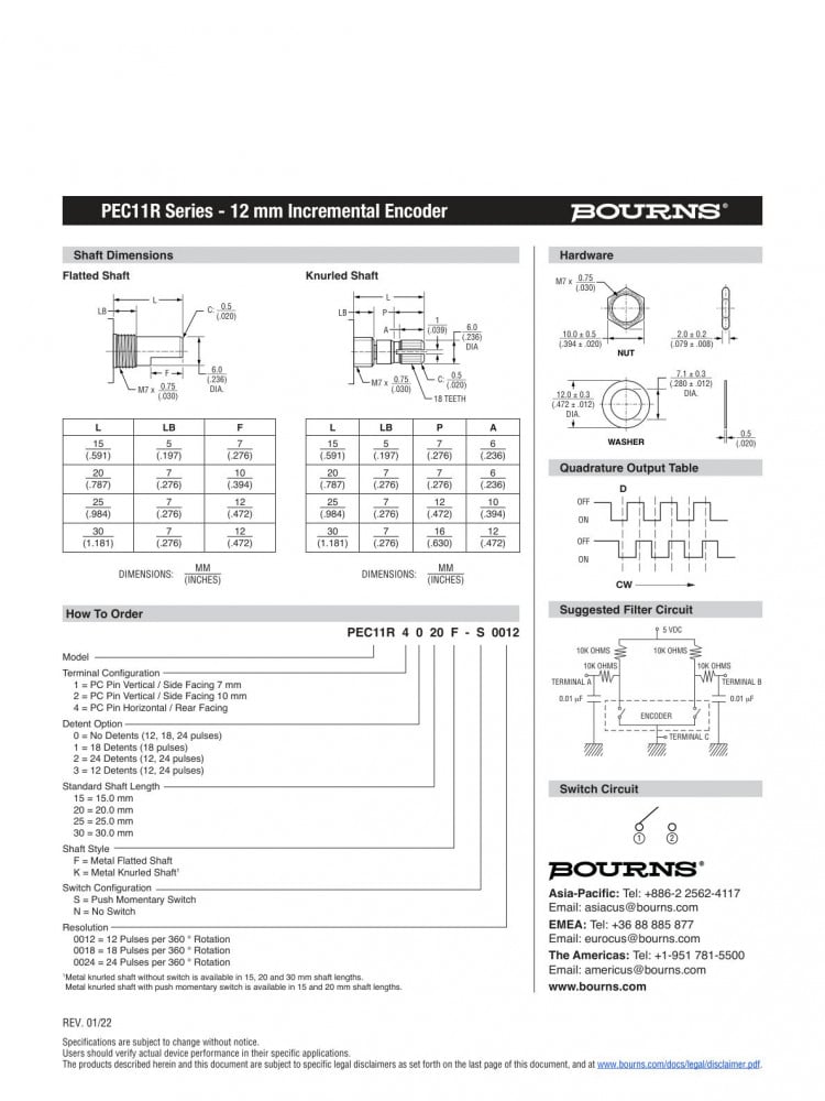 BOURNS PEC11R datasheet page 3