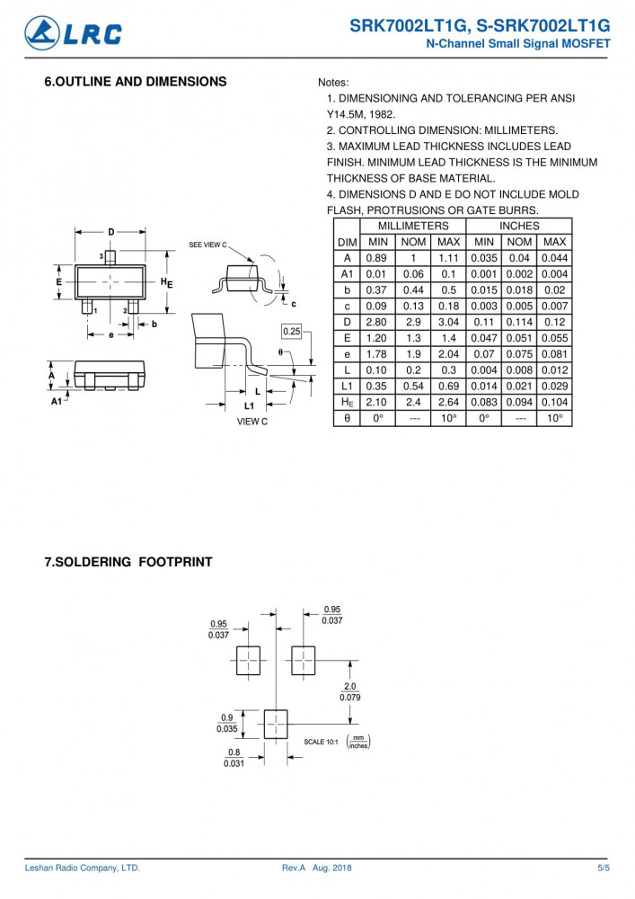 SRK7002LT1G datasheet page 5