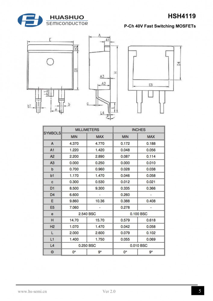 HSH4119 datasheet page 5