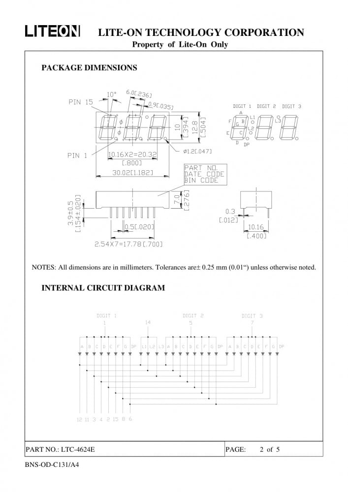 LTC-4624E datasheet page 3