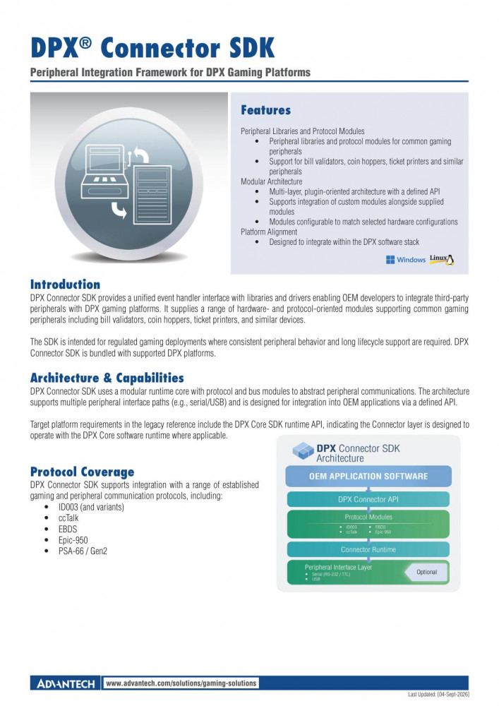 DPX Connector SDK document preview, page 1