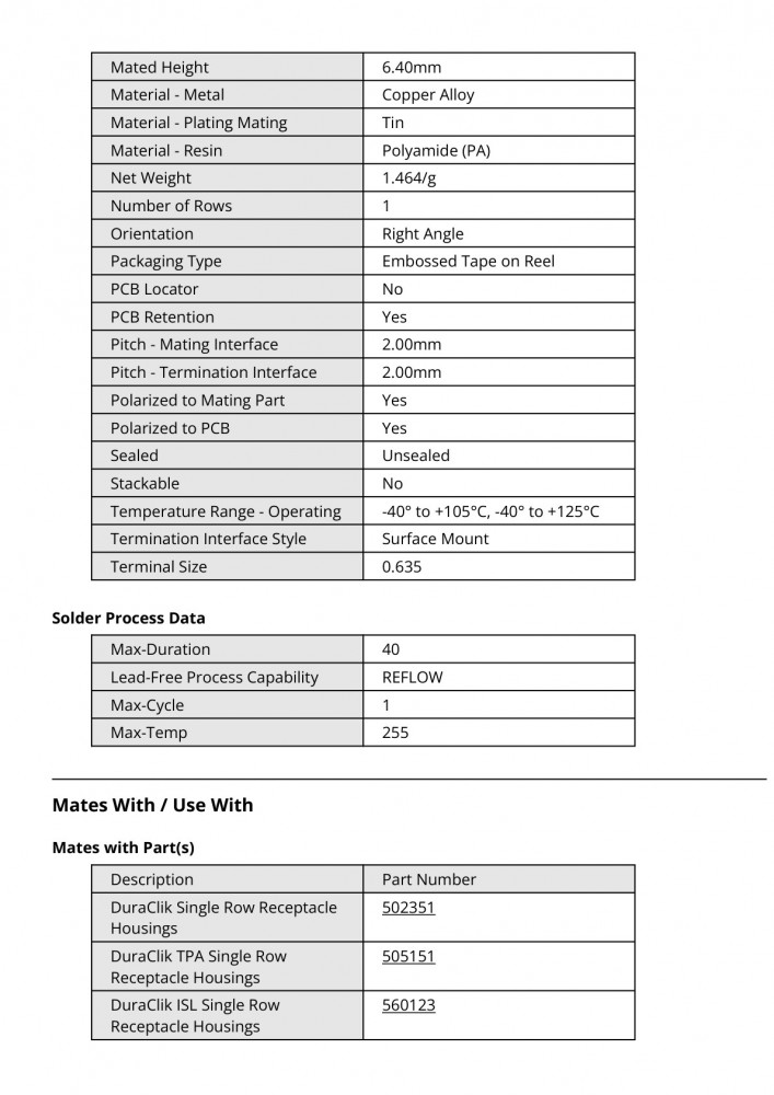 MOLEX 5023521400 technical document image, page 3