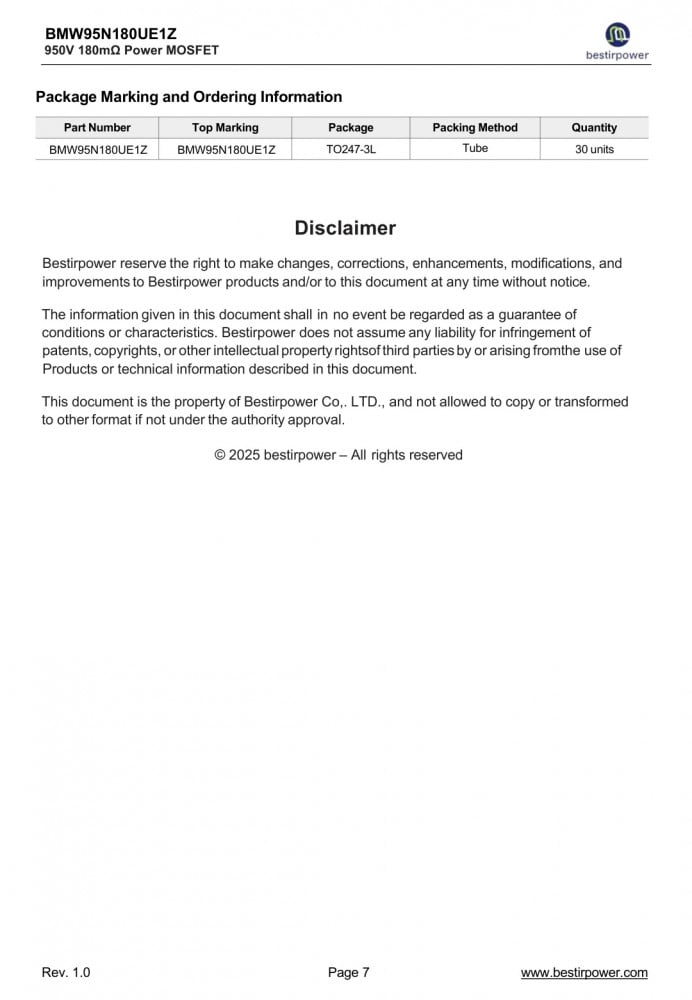 BMW95N180UE1Z datasheet page 7