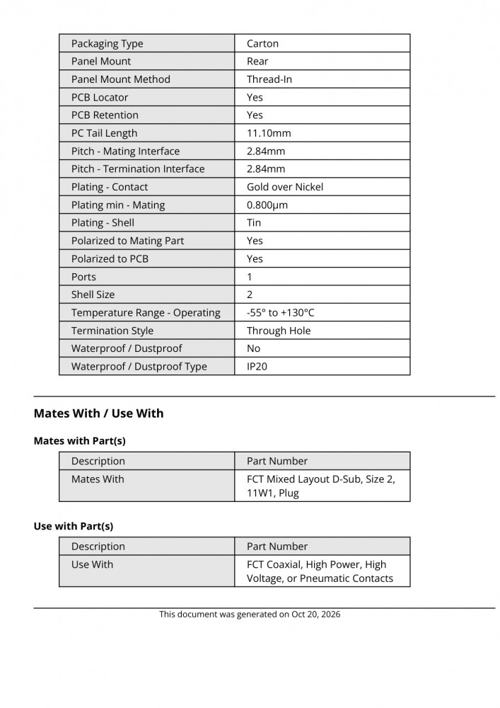 Technical document image 3 for MOLEX 1731070549