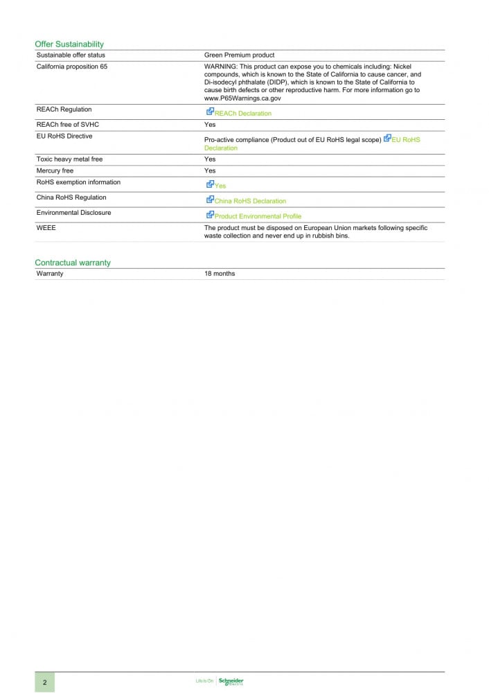RZM040W technical document page 2