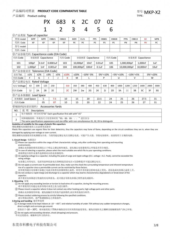PX683K2C0702 specification page 3