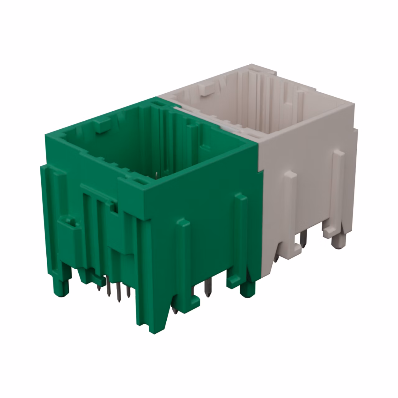 stAK50h 2 Bay Vertical Hybrid Header, 50 Circuits, Bay 1: 25 Circuit/Key 1/Green; Bay 2: 25 Circuit/Key 2/Gray; Tube for sale