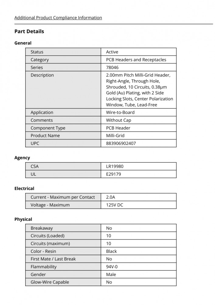 Molex 780461020 document page 2