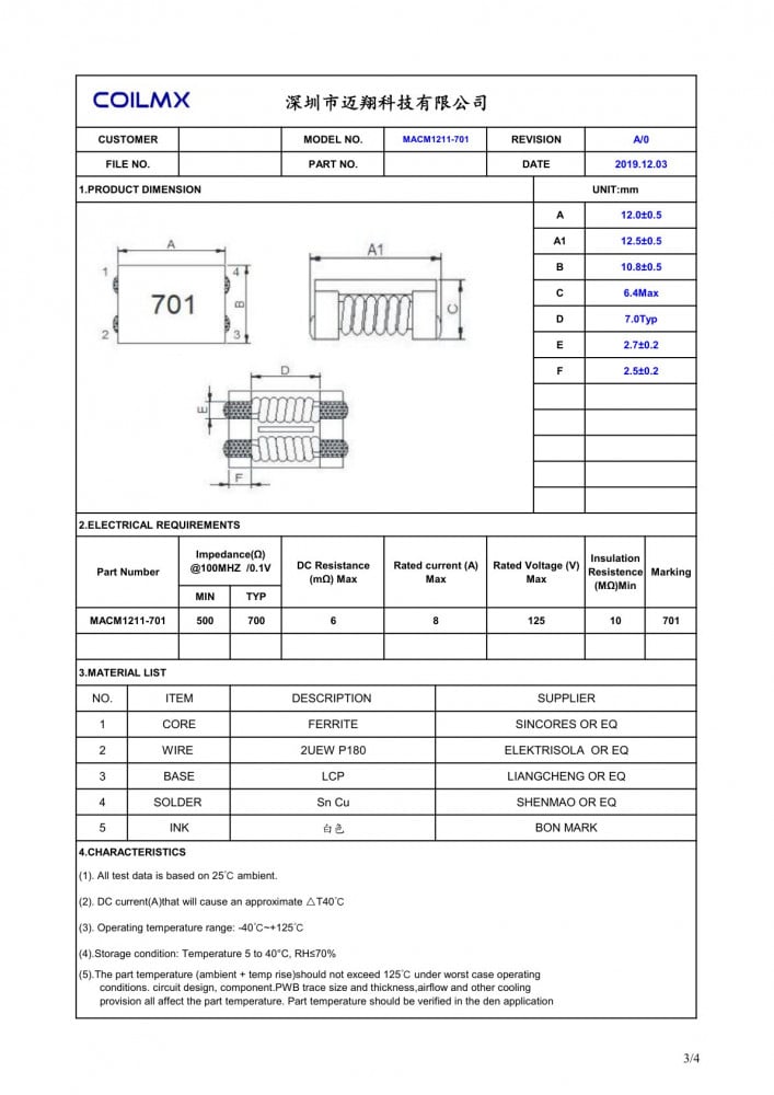 MACM1211-701 specification page 3