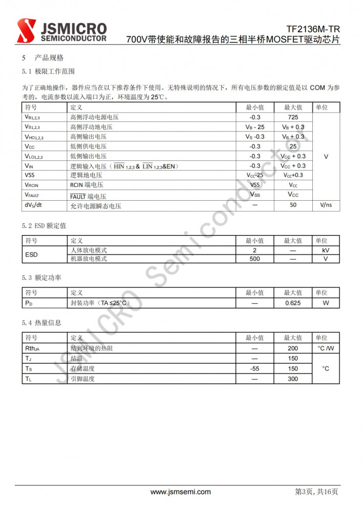 TF2136M-TR datasheet page 3