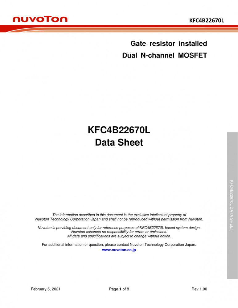 KFC4B22670L datasheet page 1