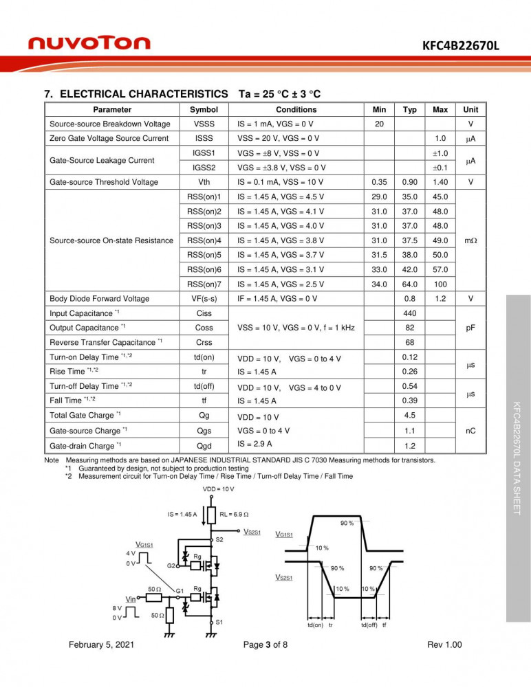 KFC4B22670L datasheet page 3