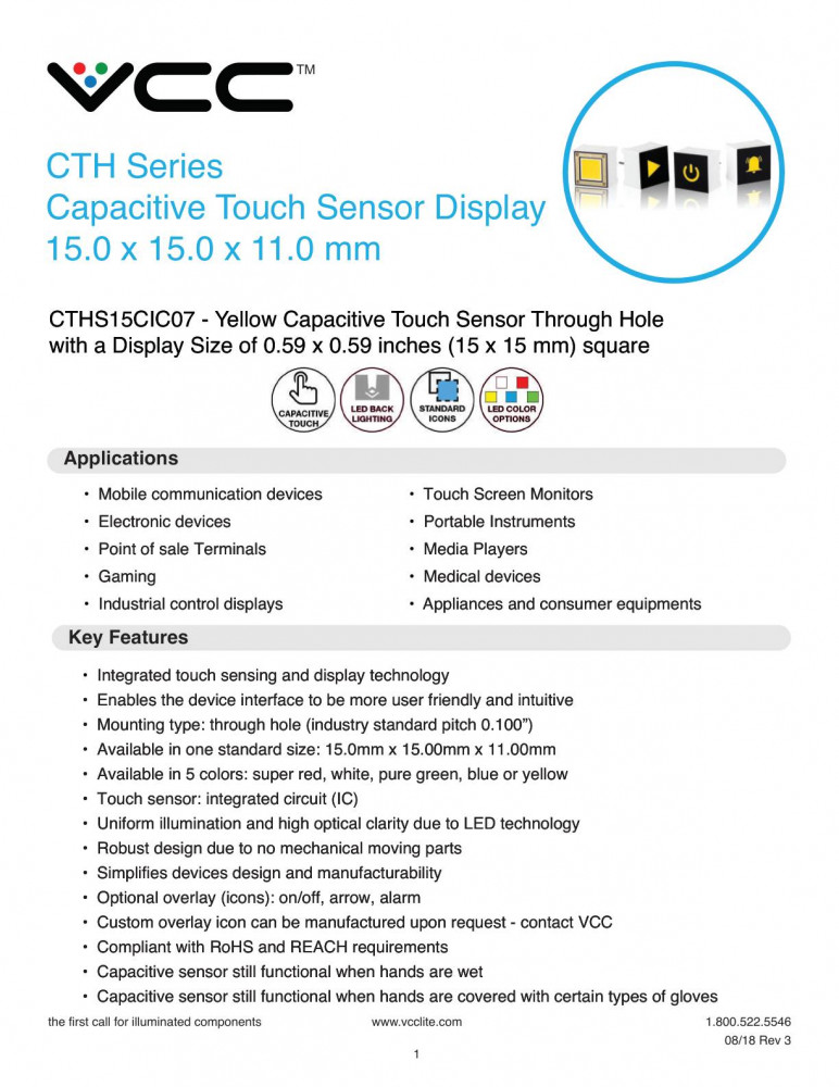 CTHS15CIC07 product document page 1