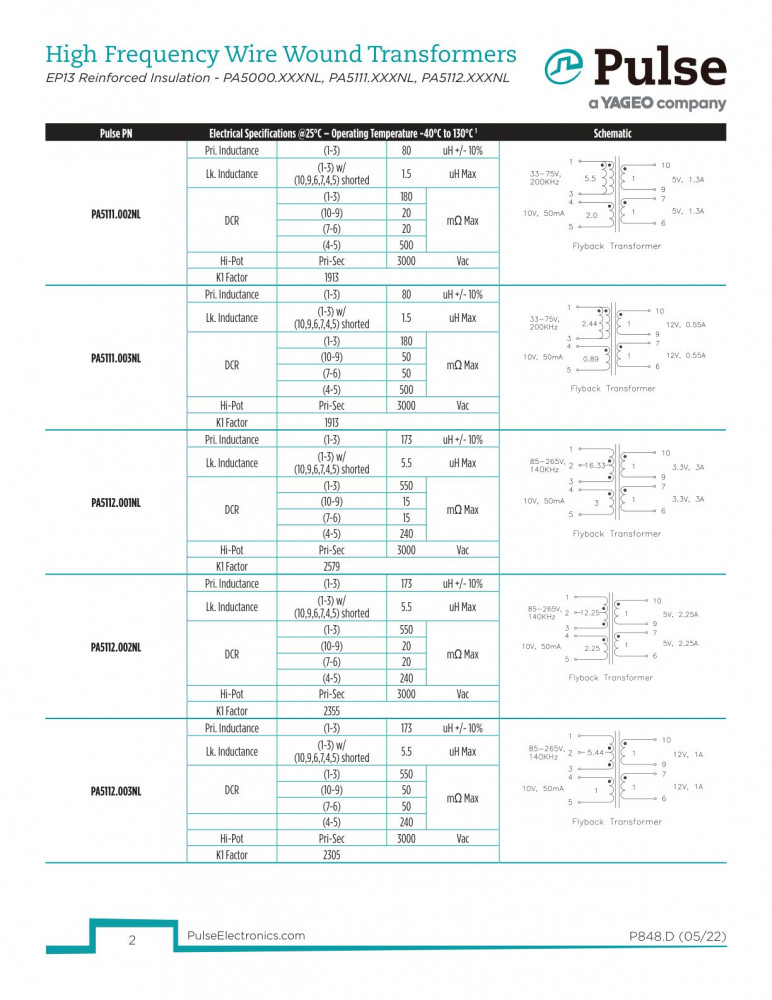 PA5111.002NLT technical document page 2