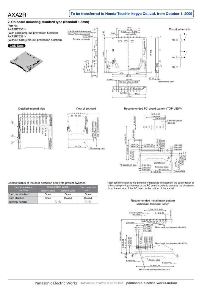 AXA2R73061P technical document page 4