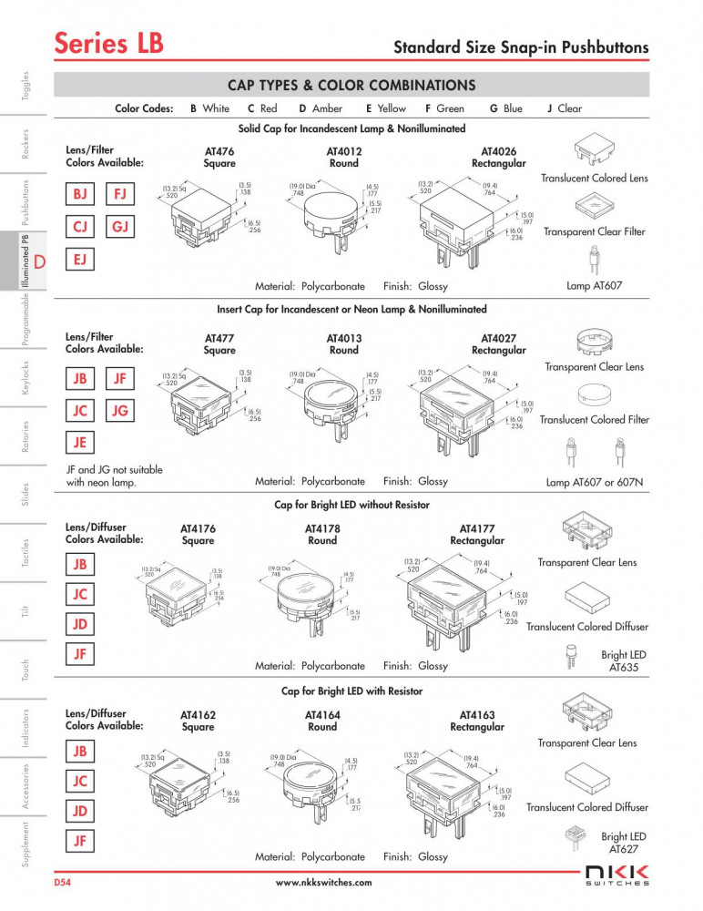NKK LB Series datasheet page 7