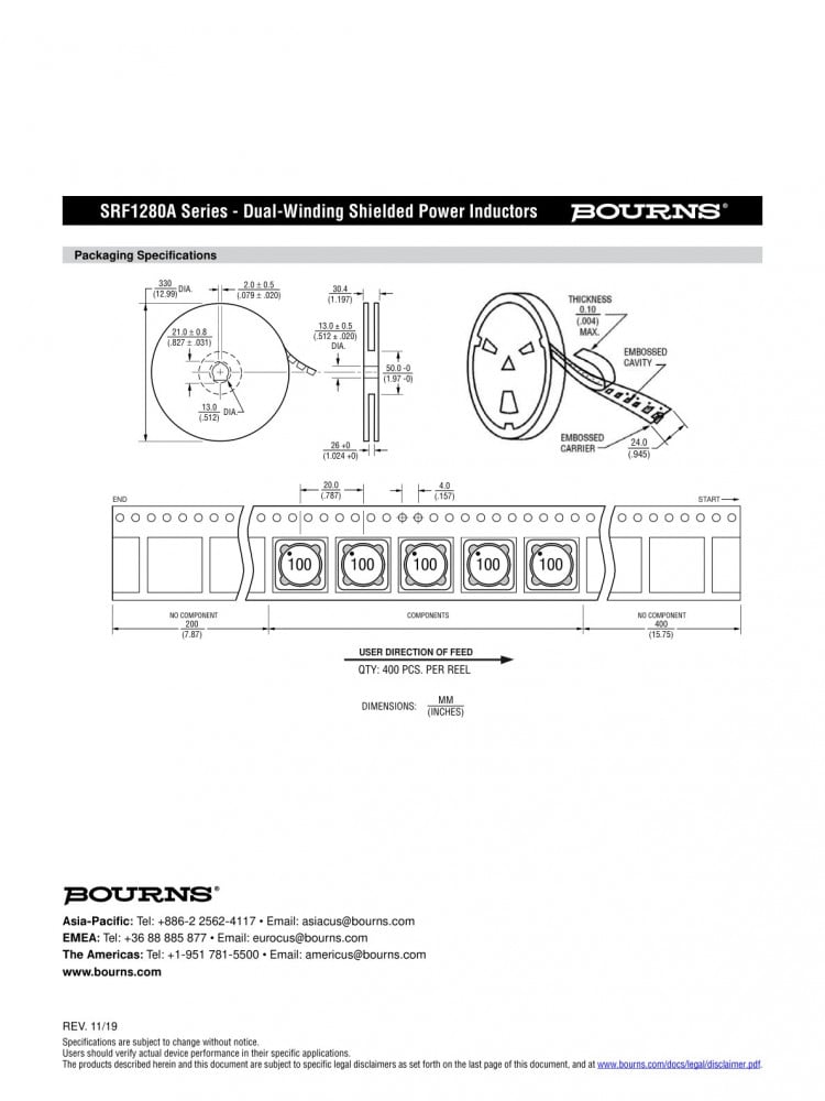BOURNS SRF1280A datasheet page 3