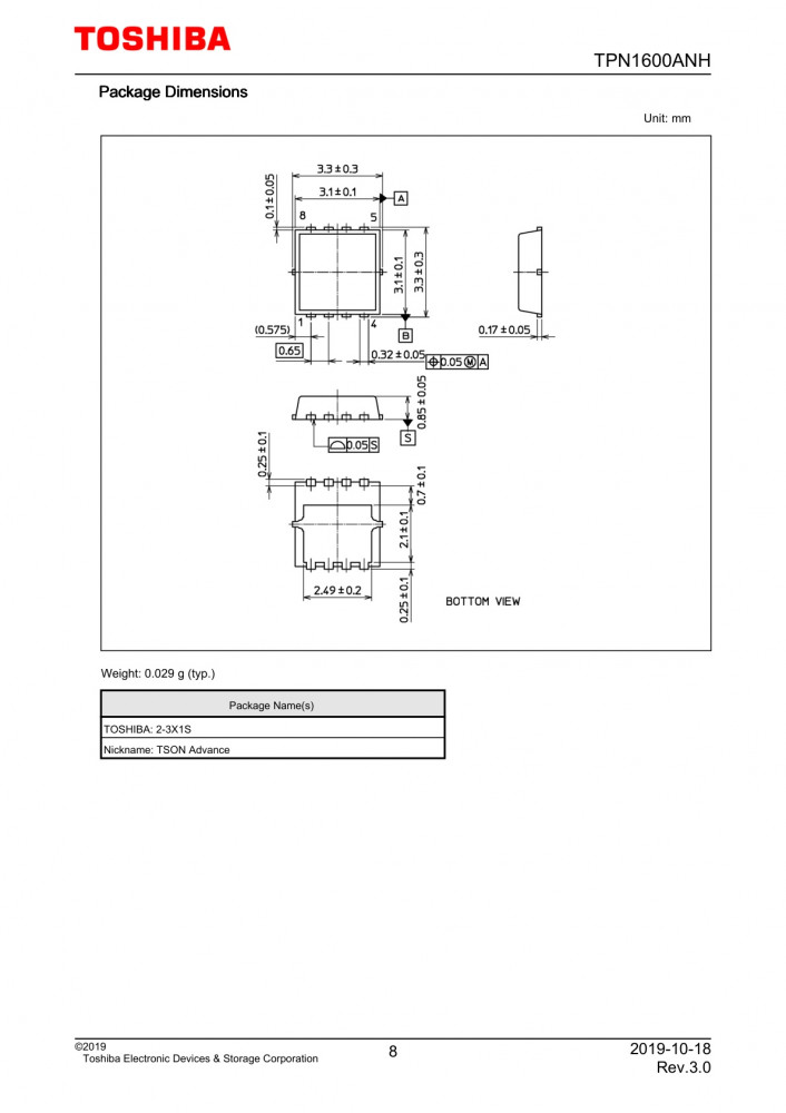 TPN1600ANH,L1Q datasheet page 8