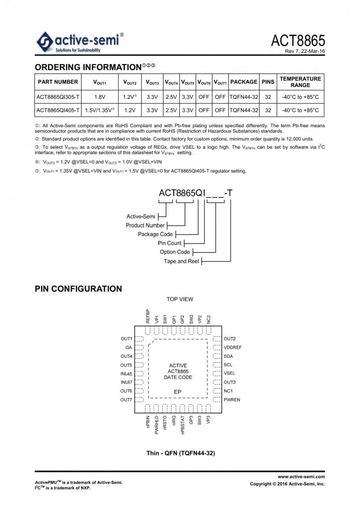 ACT8865 technical document page 4