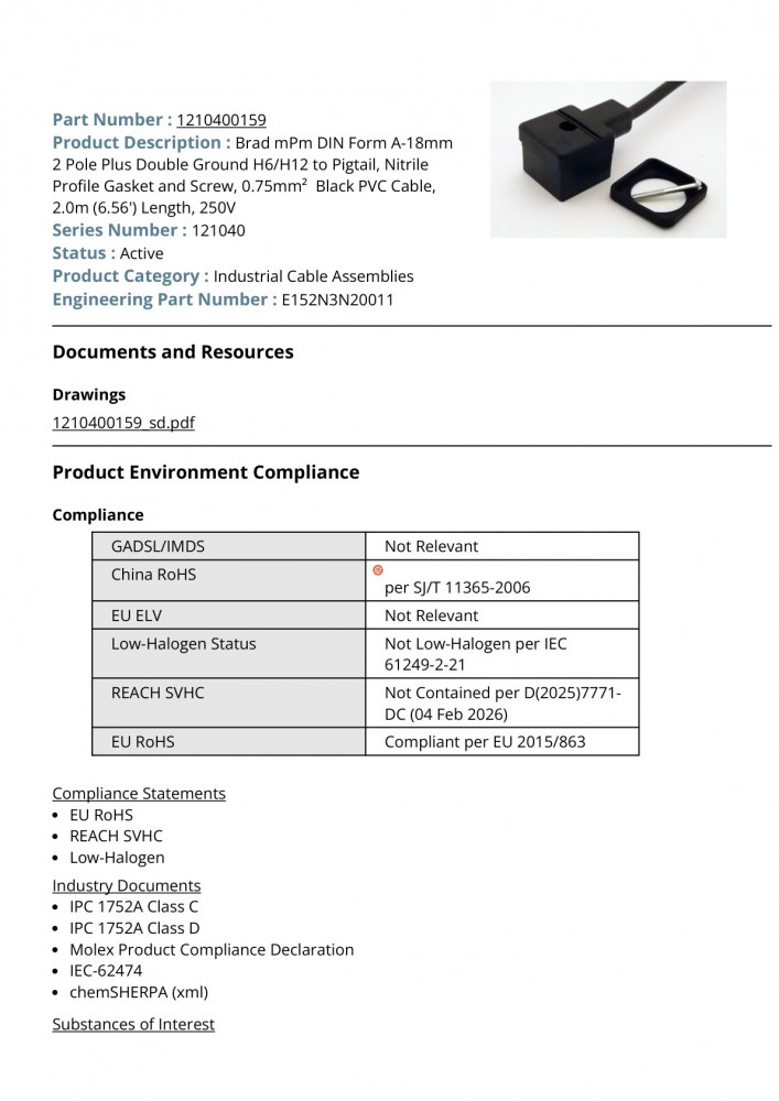 Molex drawing page 1