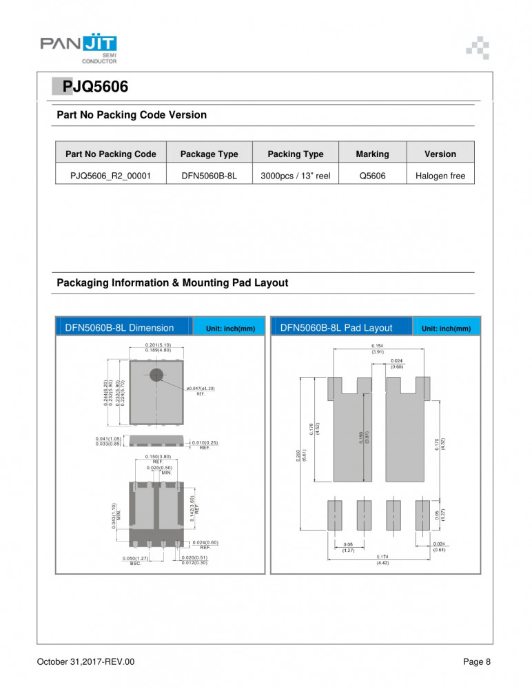 PJQ5606 datasheet page 8
