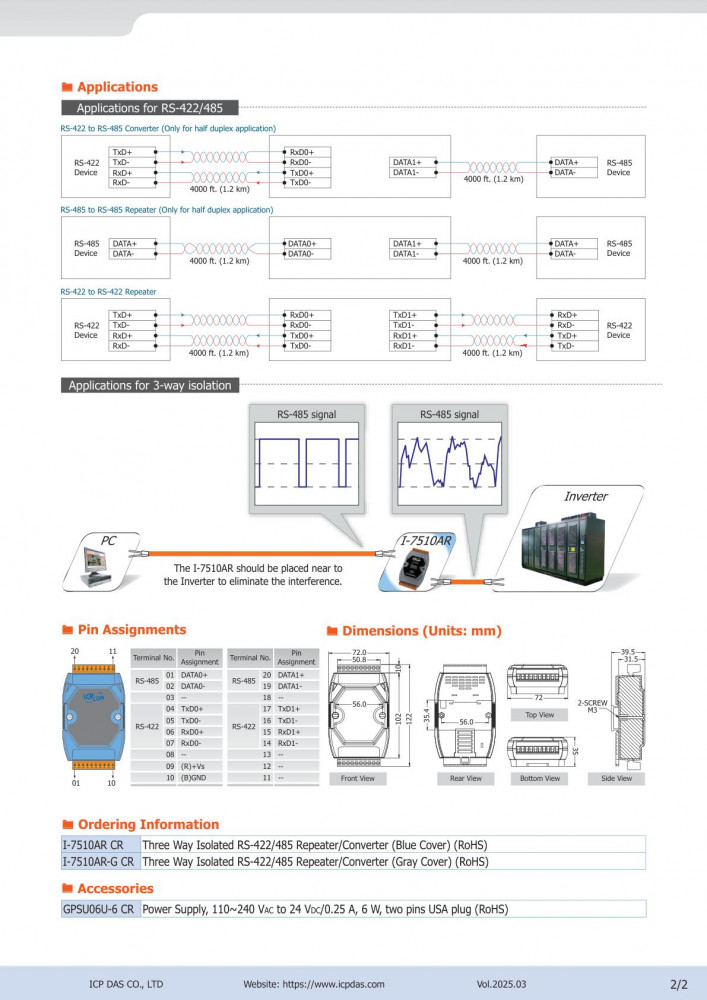 I-7510AR technical document page 2