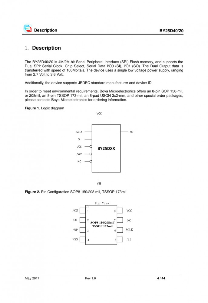 BY25D40ASOIG(T) datasheet page 4
