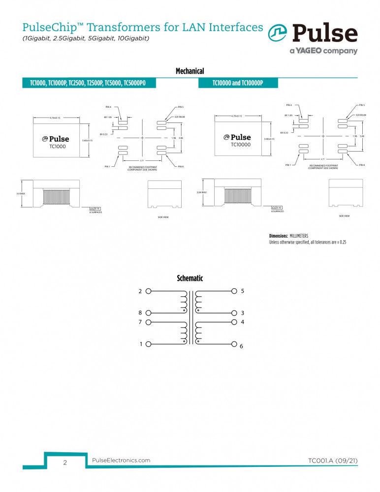 TC2500P technical document page 2