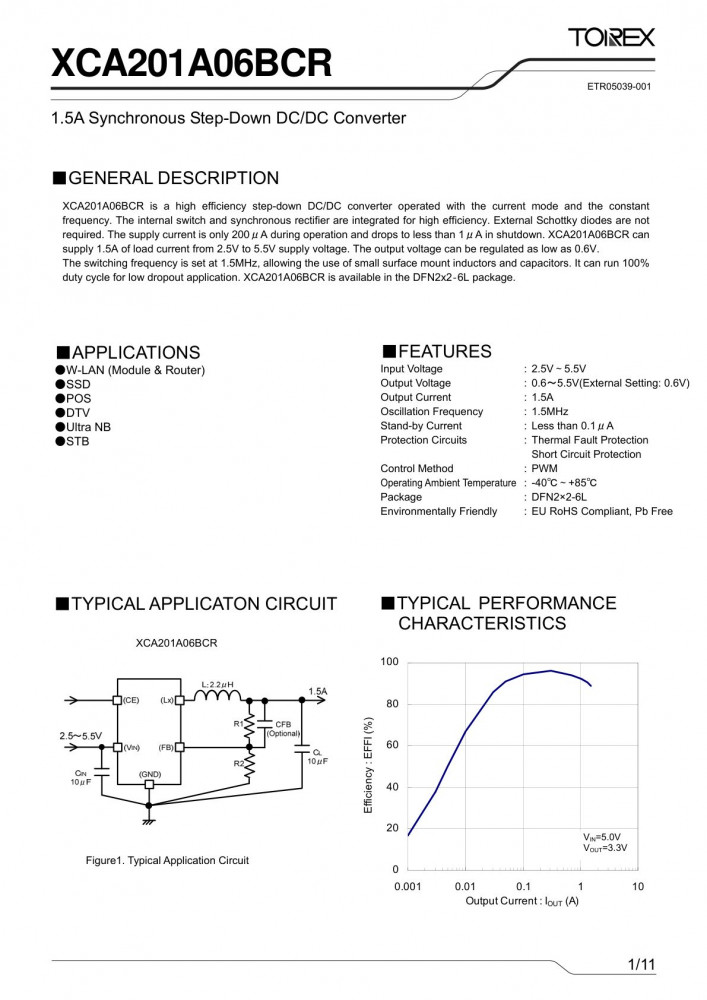 XCA201A06BCR datasheet page 1