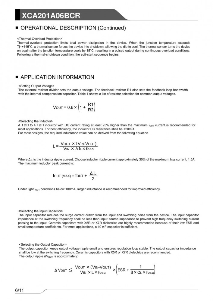 XCA201A06BCR datasheet page 6