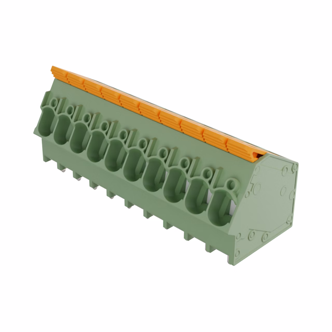 7.50mm Pitch Lever Activated Fixed Mount PCB Terminal Block, 35° Wire Entry, Bussed Terminals, 10 Circuits for sale