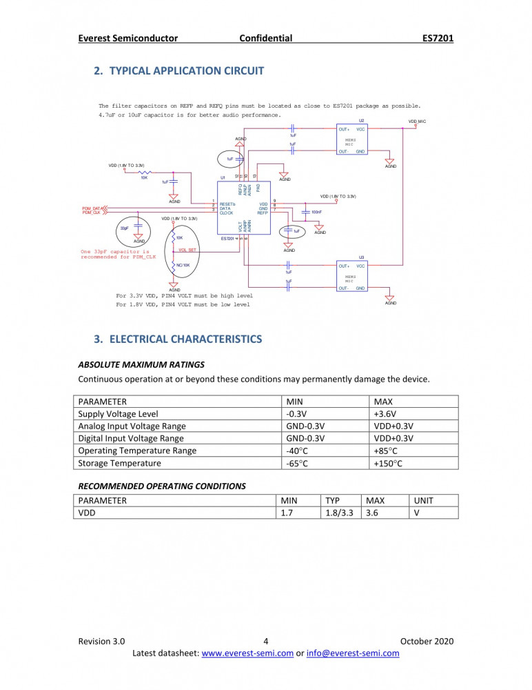 ES7201 datasheet page 4