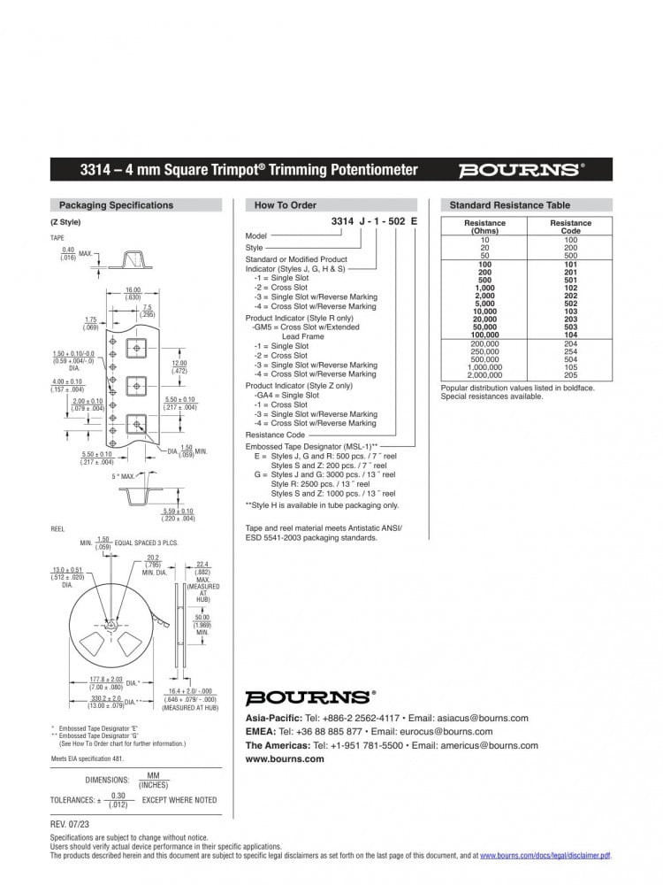 3314 series datasheet page 6