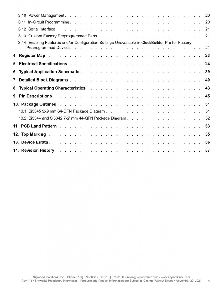 Si5345 Rev D datasheet page 6