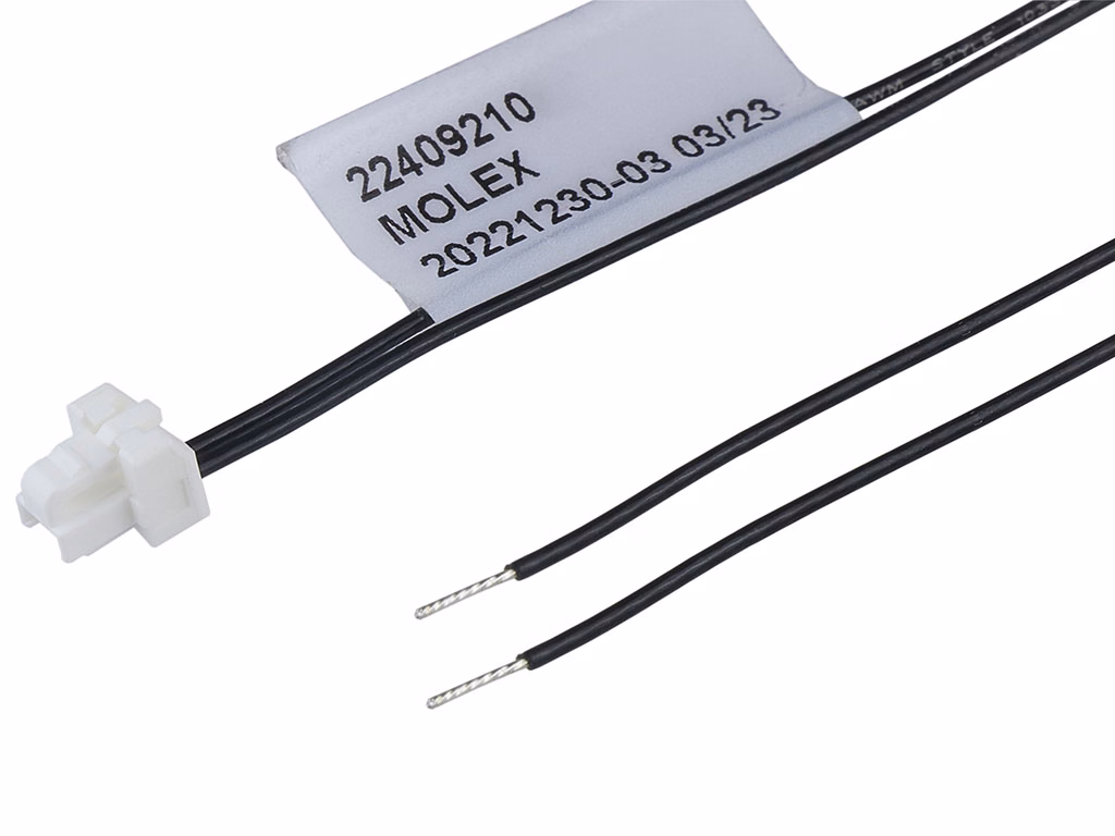 KK Plus 250-to-KK Plus 250 Off-the-Shelf (OTS) Cable Assembly, 2.50mm Pitch, Single Row, 300.00mm Length, 2 Circuits, Black
