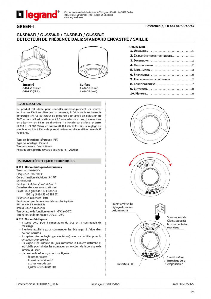 Legrand 048455 product document, page 1