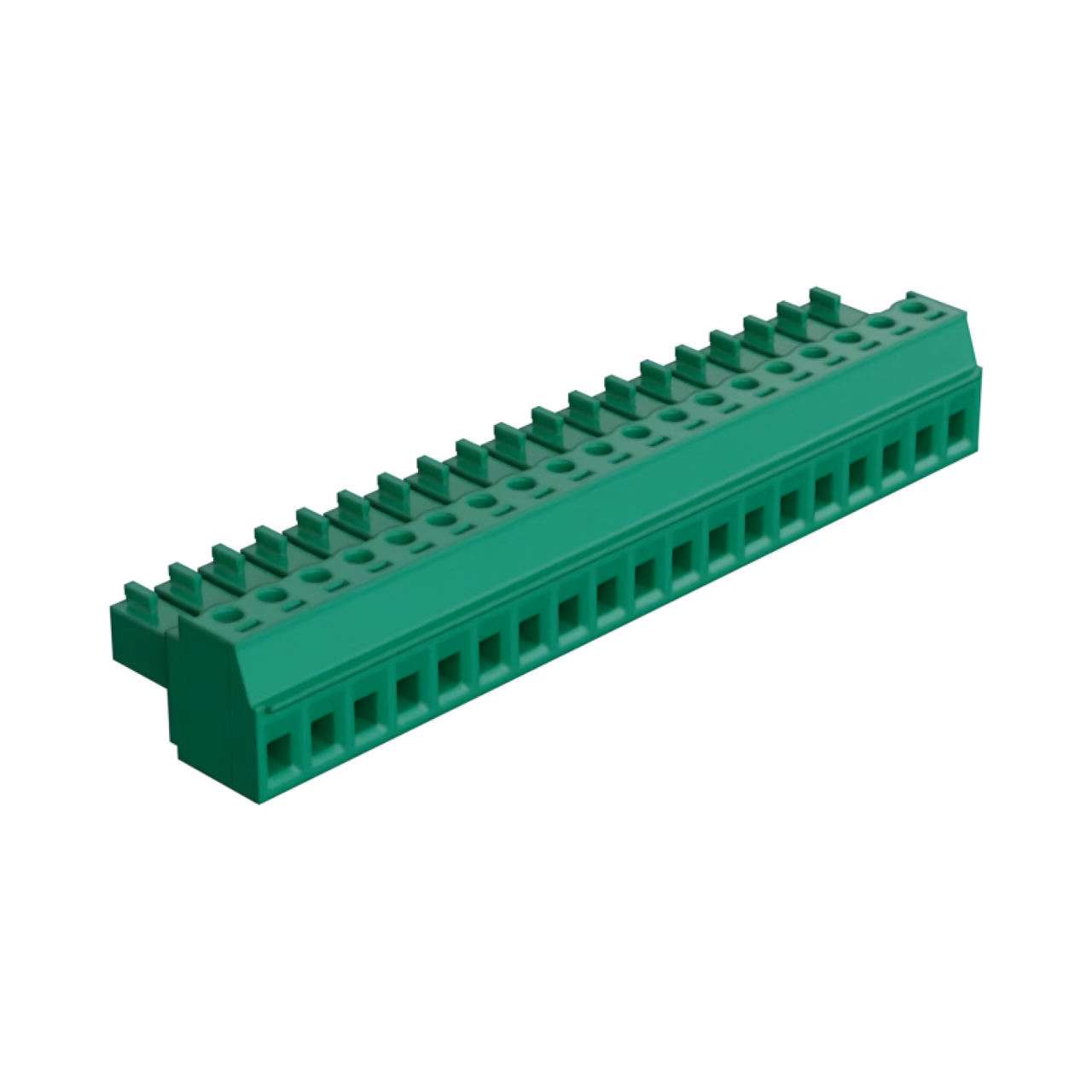 3.81mm Pitch Eurostyle Horizontal Plug, Green Housing, 19 Circuits for sale