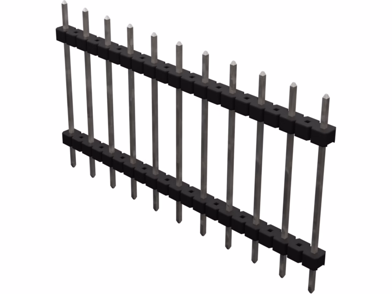 Milli-Grid Header, Single Row, Dual Body, Through Hole, Vertical, 21 Circuits with Void Positions, Tin (Sn) Overall Plating, 16.00mm Stacking Height, 3.70mm Tail Length, Tray, Lead-Free for sale