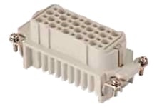 Heavy-Duty Crimp Contact Insert, Female, 24-Pole, 16A, Numbered 25-48, for Crimp Contacts, Size 24B «104x27»