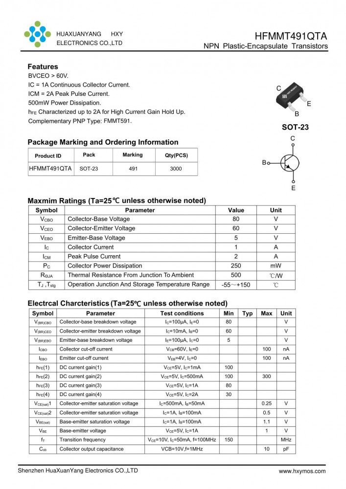 HFMMT491QTA datasheet page 1