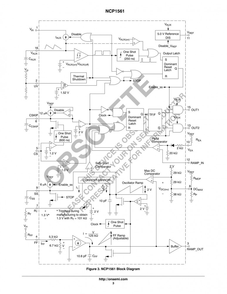 NCP1561 datasheet page 3