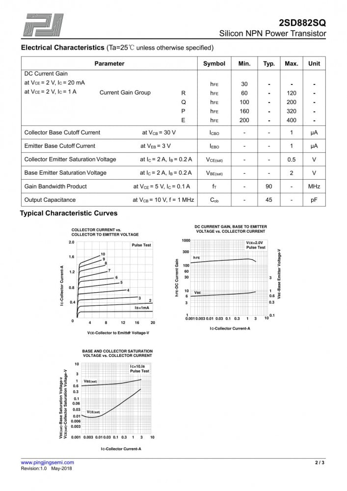 2SD882SQ-P datasheet page 2