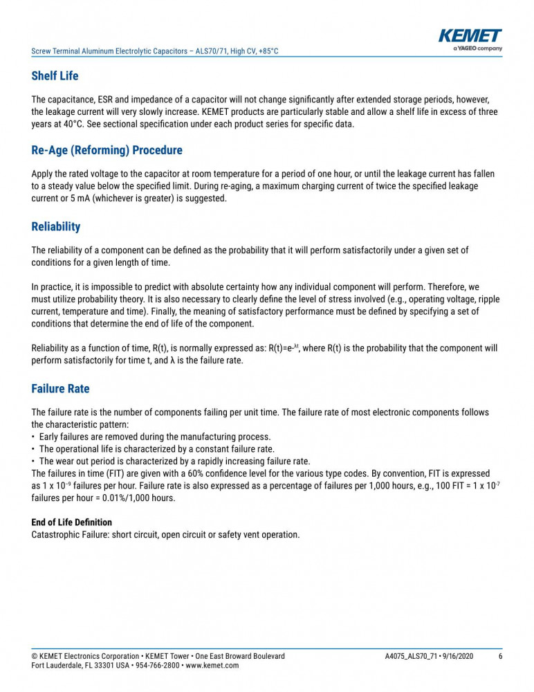 KEMET ALS70/71 datasheet page 6