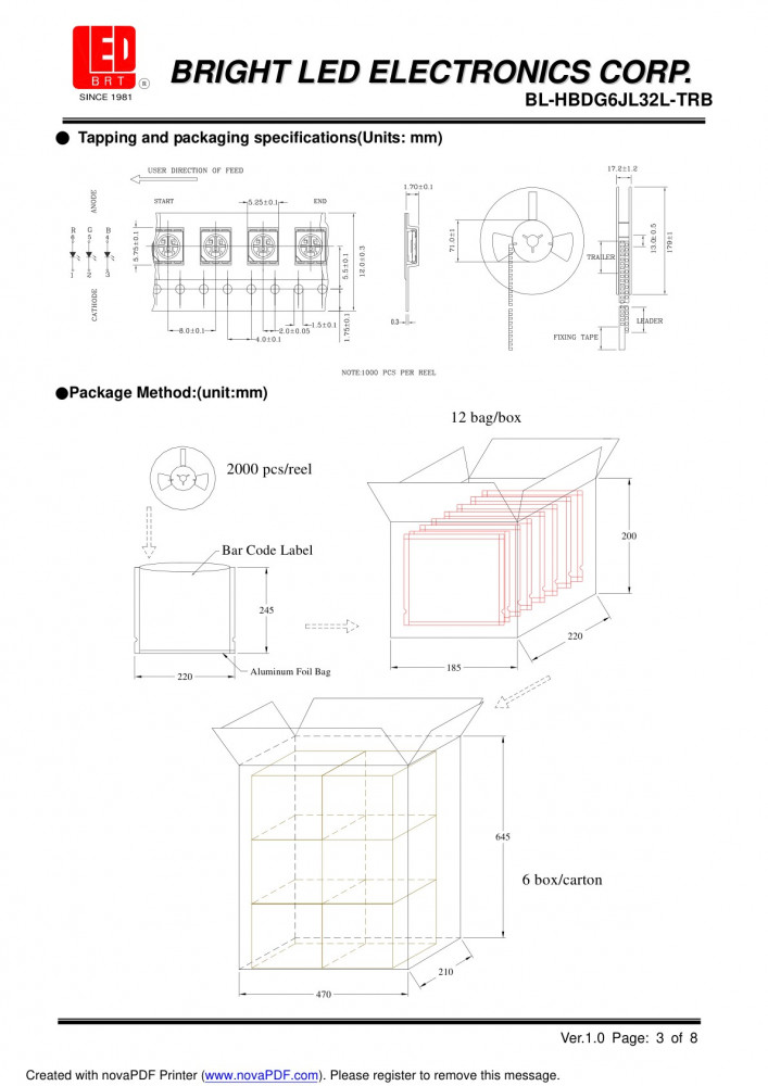 BL-HBDG6JL32L-TRB technical document page 3