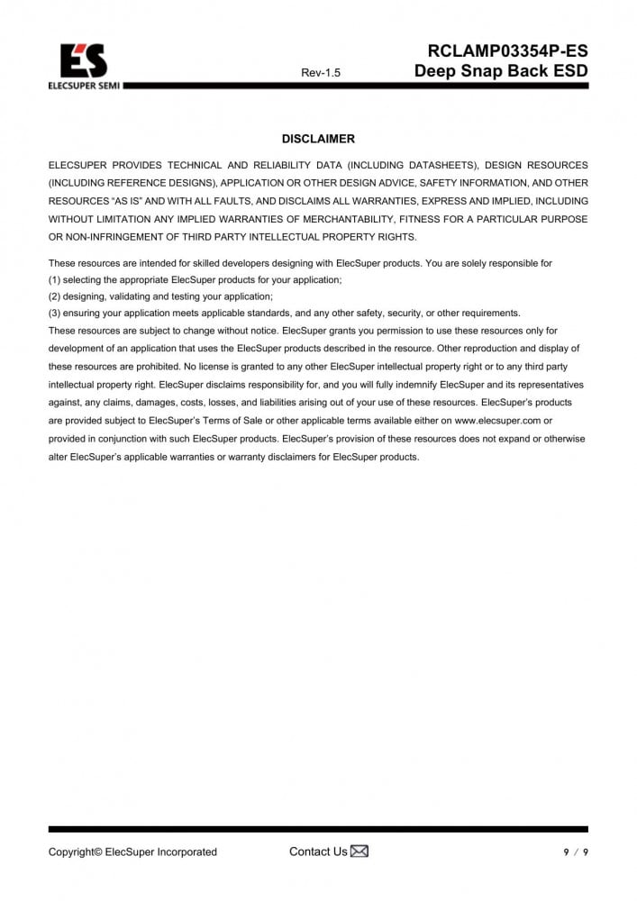 RClAMP03354P-ES datasheet page 9