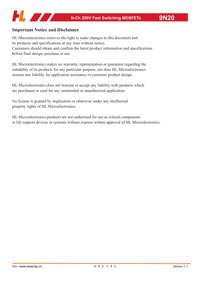 HL 9N20 datasheet page 8