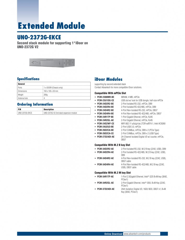 UNO-2372G V2 technical document page 4